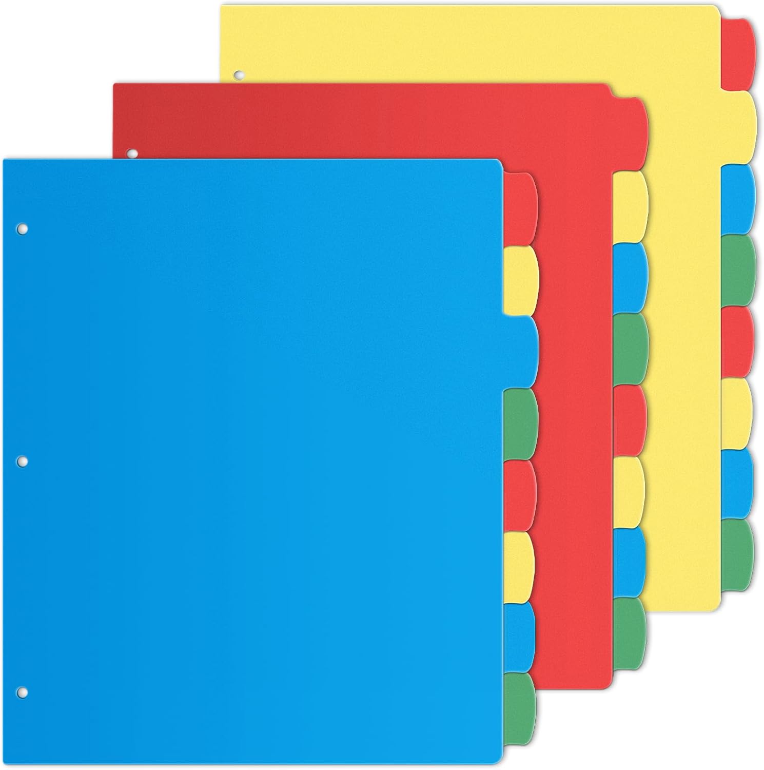 Amazon.com : Jyusmile 3 Set Binder Dividers with 8 Tabs, Index Dividers ...