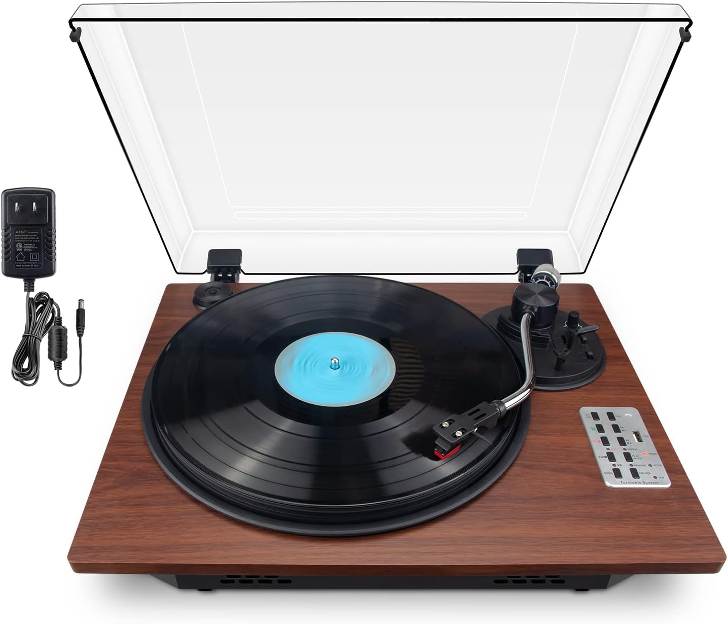 Amazon.com: HONGUT Vinyl Record Player, 3 Speed Turntable with ...
