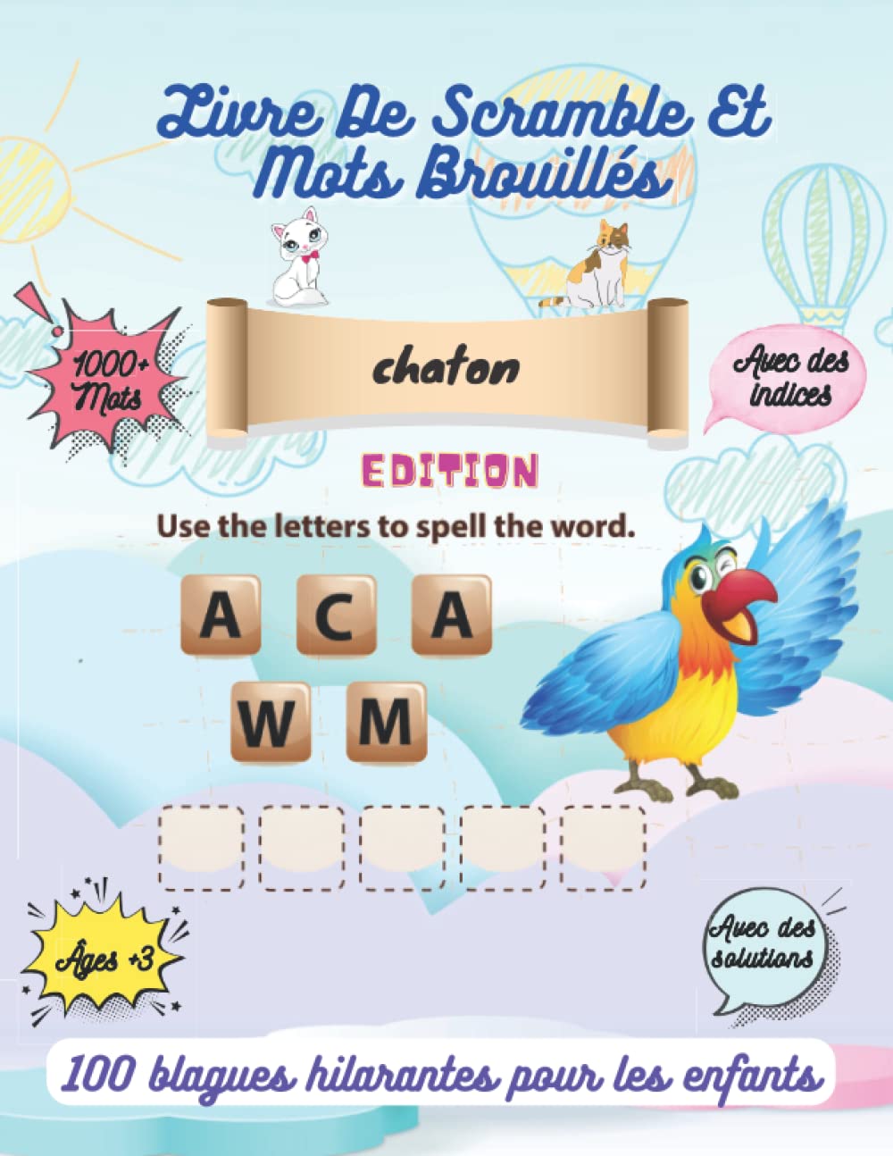 Buy Livre De Scramble Et Mots Brouillés : Chaton Edition: +1000 Mots ...
