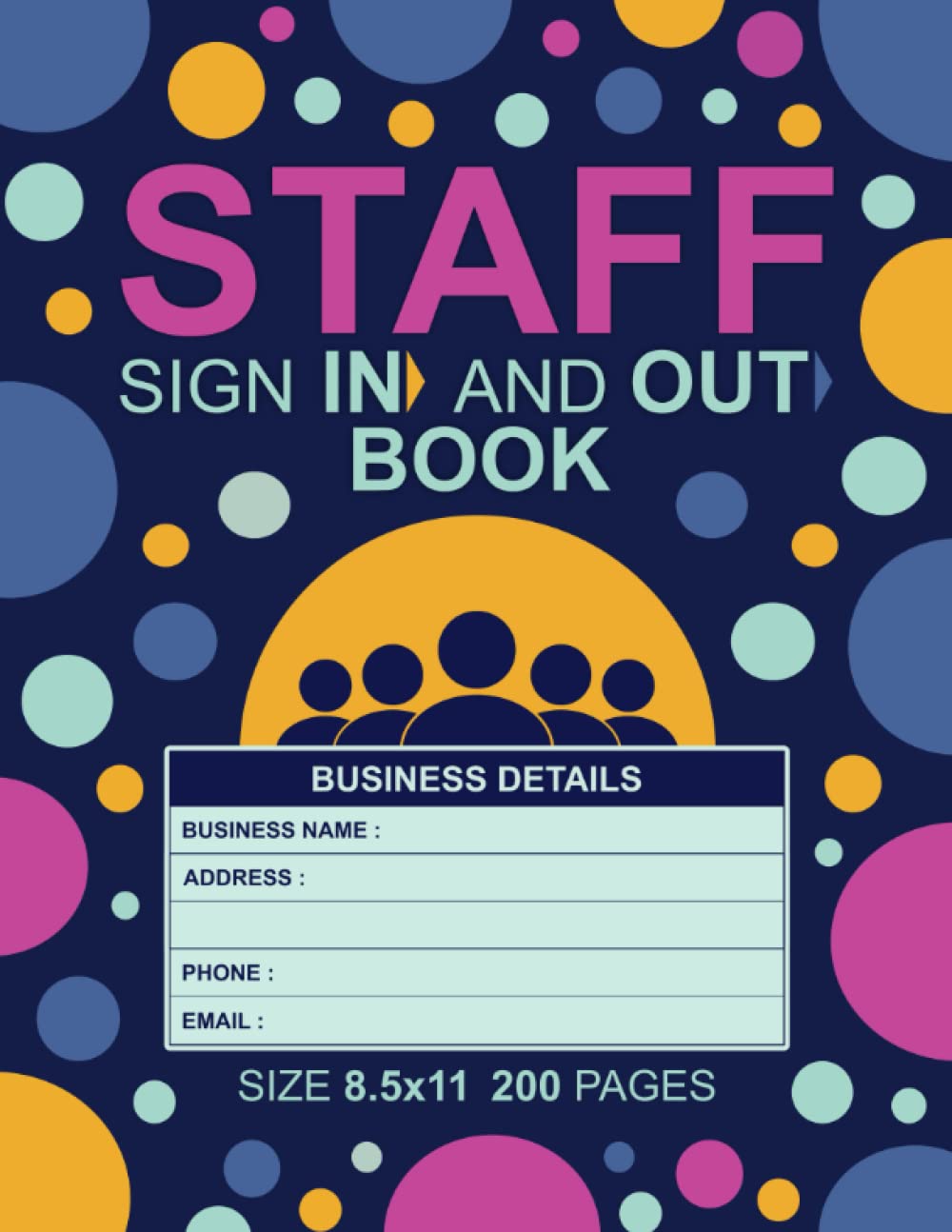Staff Sign In and Out Book: Record up to 3000 Forms, Track and Trace ...