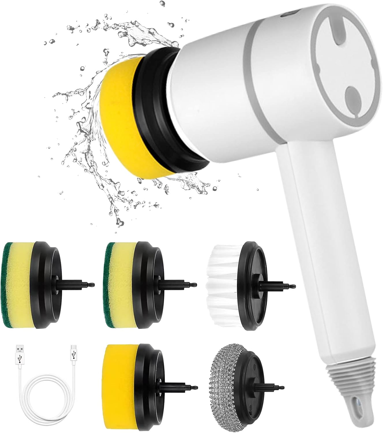 Amazon.com: Electric Spin Scrubber, 5 Replaceable Brush Heads 3 ...