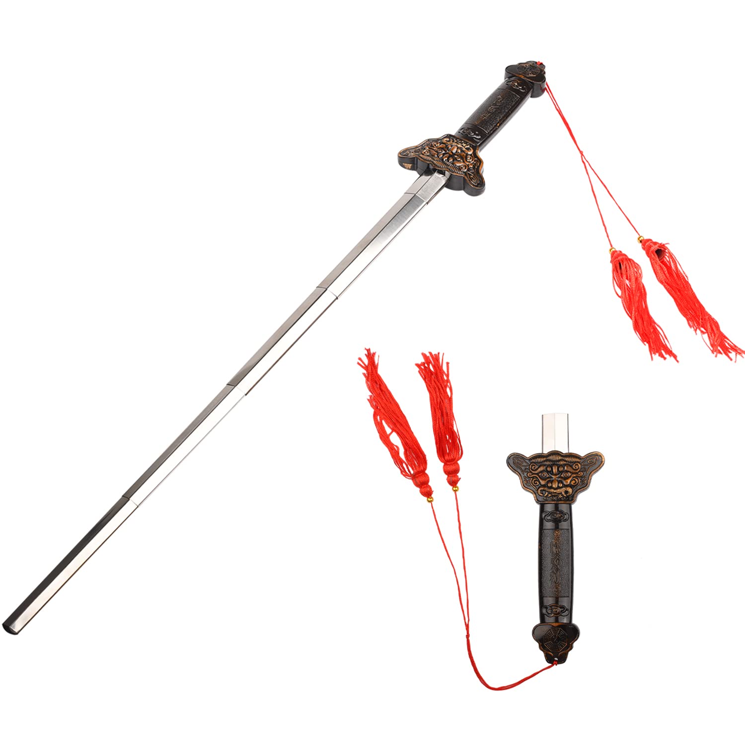 MFUOE Stainless Steel Dull Sword Toys Practice Performance Kung ...