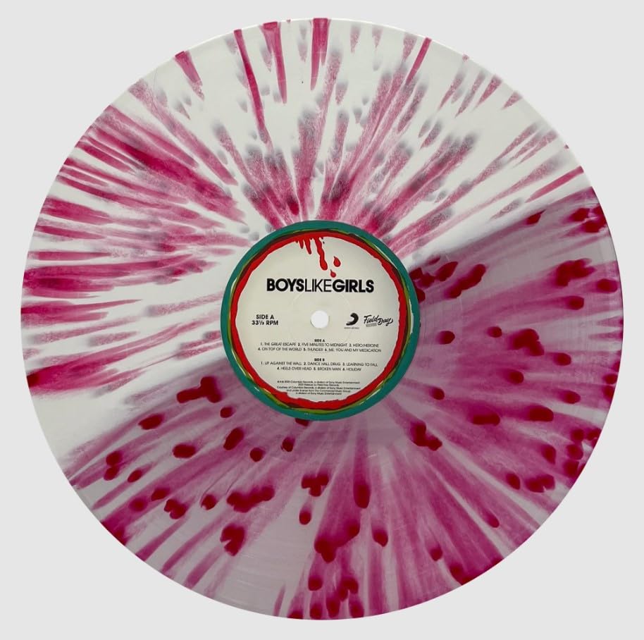 Amazon.com: Boys Like Girls Clear/White Split w/ Red Splatter LP Vinyl 2023 (Only 500 Made): CDs ...