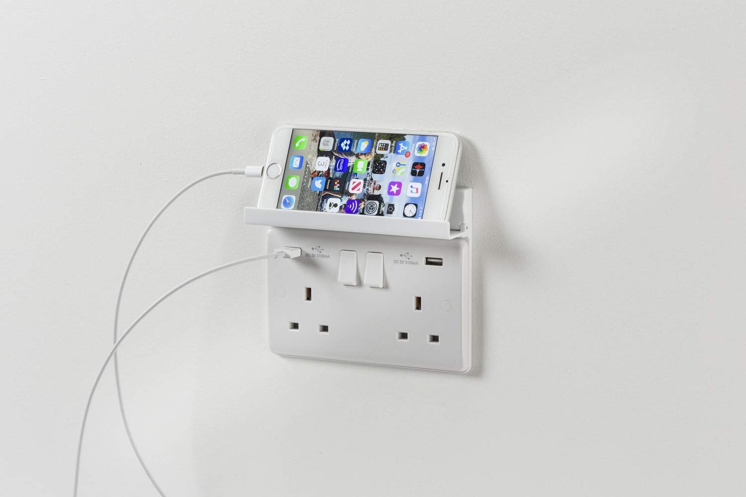 Knightsbridge 2GPHW Mobile Phone Shelf, White : Amazon.co.uk: DIY & Tools