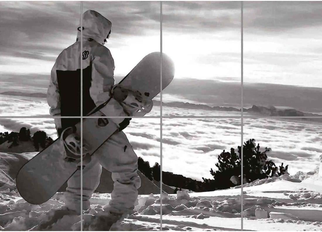 Amazon.com: Snowboard in The Sky Motivational Poster Snowboarding ...