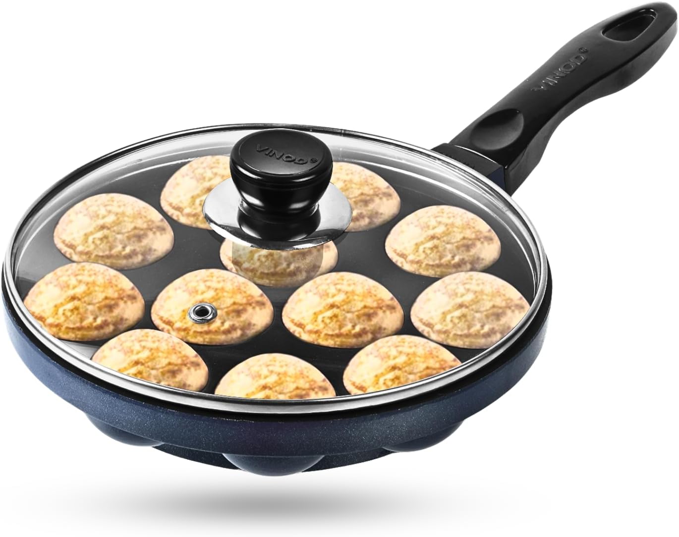 Buy Hawkins Nonstick Appe Pan with Glass Lid, 12 Cups, Diameter 22 cm ...