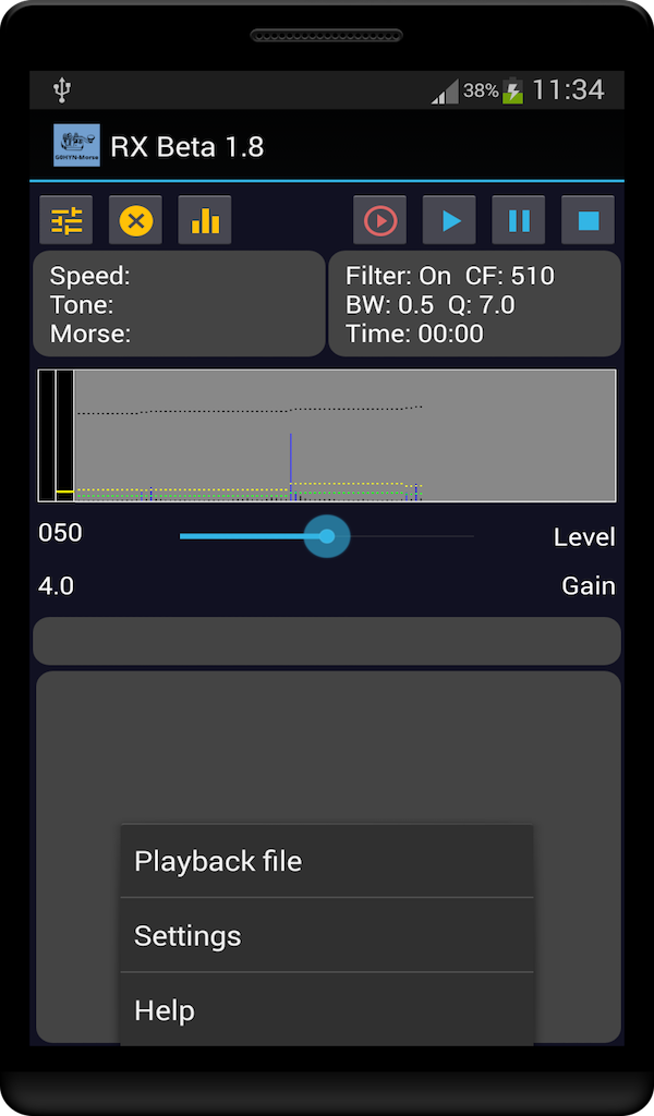 Morse Code Reader and Recorder - G0HYN RX Morse - App on Amazon Appstore