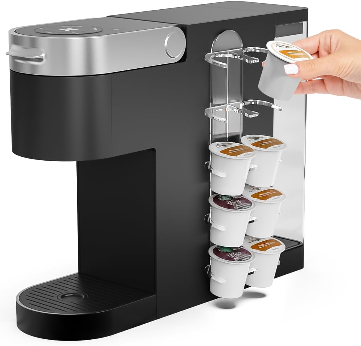Amazon.com: NiHome Acrylic Coffee Pod Holder for Keurig, Side Mount ...