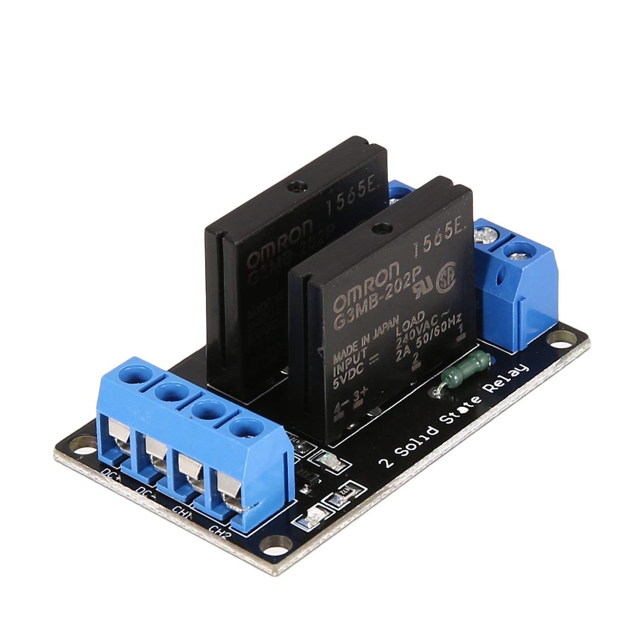 Buy Detectorcatty 2 Channel Solid State Relay Module Board Low Level Trigger SSR Input 5V DC ...