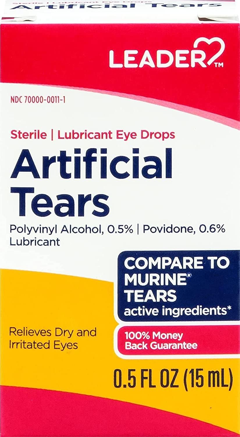 Amazon.com: Leader Artificial Tears Lubricant Eyes Drops, Polyvinyl ...
