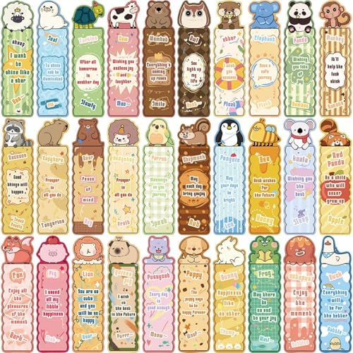 30 Pcs Cute Animal Bookmarks for Kids Animal Theme Funny Bookmark ...