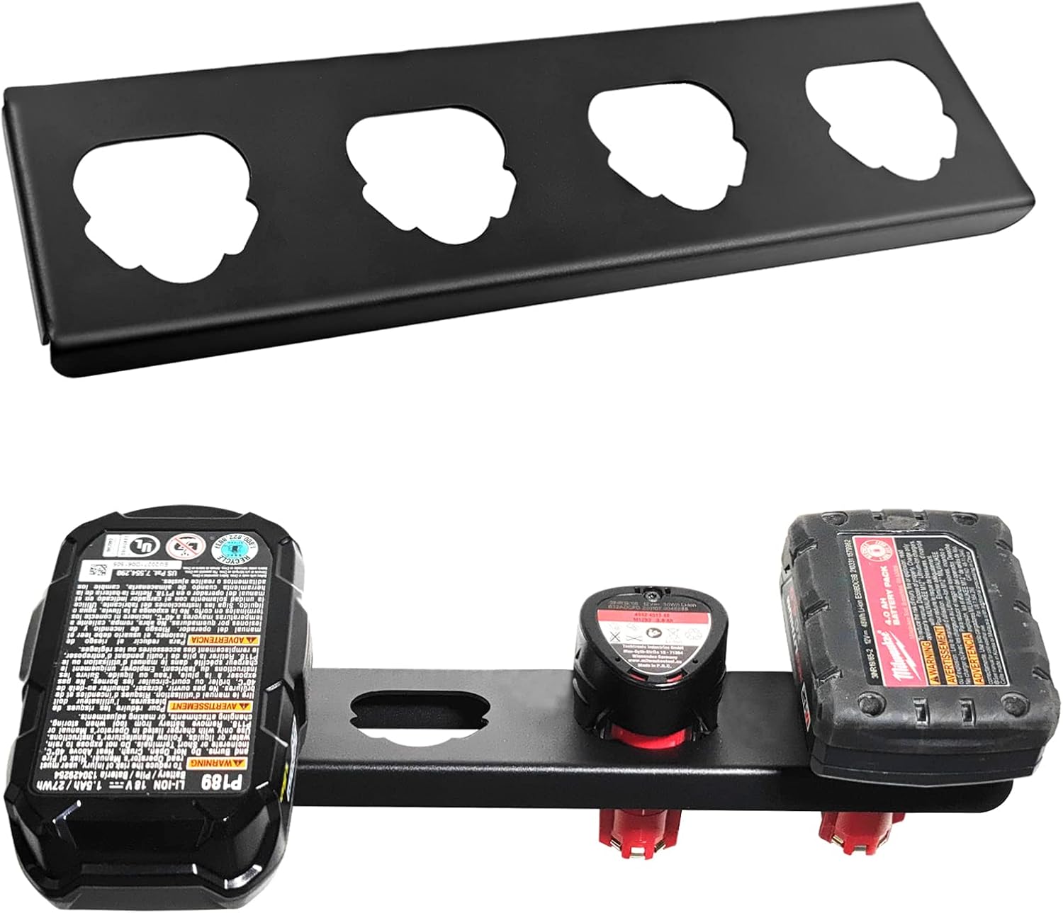 Amazon.com: Yamto 4-Slot Metal Battery Holder for Milwaukee & Makita ...