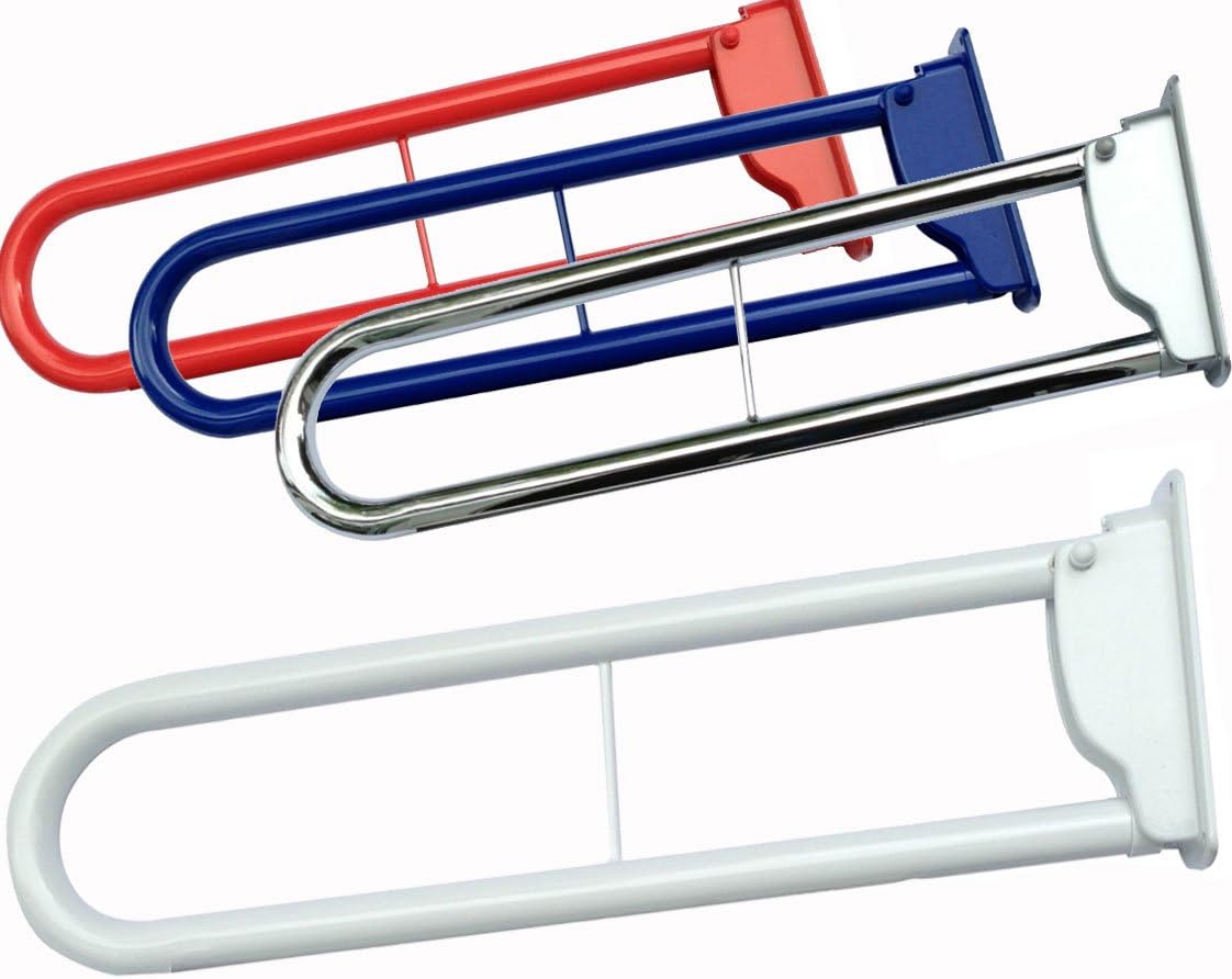Amazon.com: Heavy Duty Steel Drop Down & Fold Away Bathroom Safety Rail ...