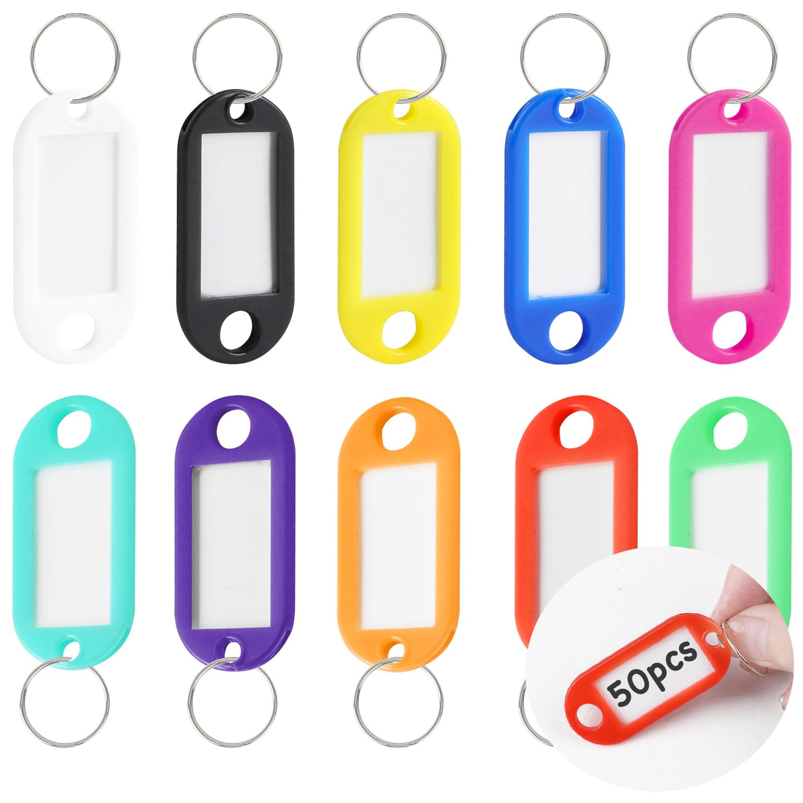 Lokipa 50 Pcs Key Tags With Labels 10 Colors Plastic | Desertcart INDIA
