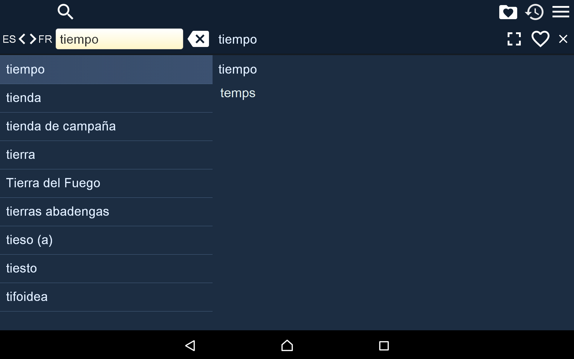Spanish French Dictionary Free - App on Amazon Appstore