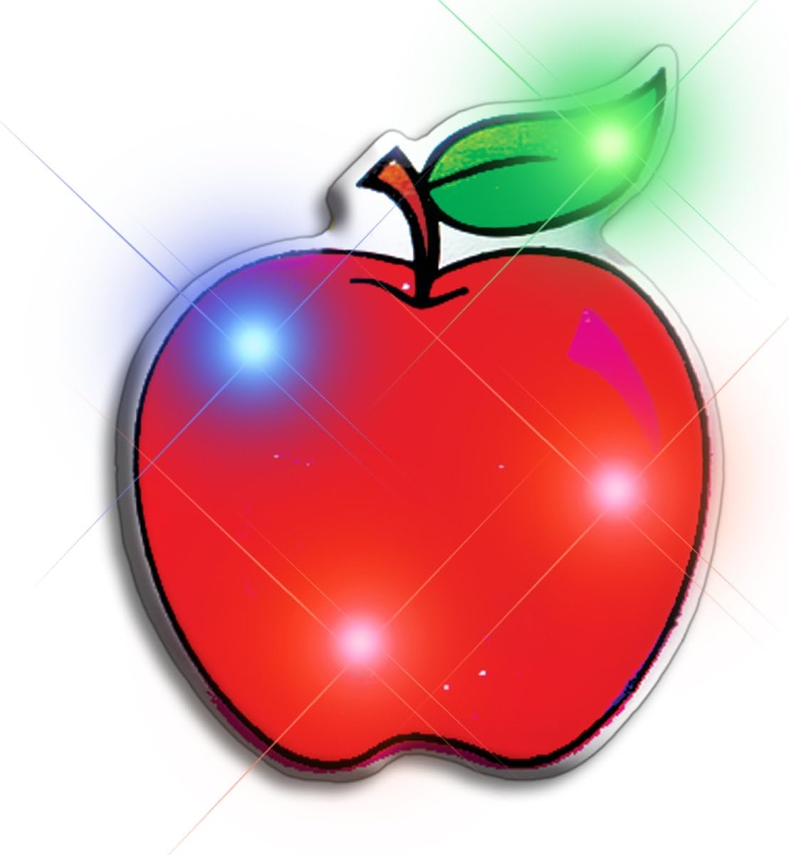 Amazon Light Up Red Apple Flashing Blinking LED Body Light Lapel amazon-light-up-red-apple-flashing-blinking-led-body-light-lapel