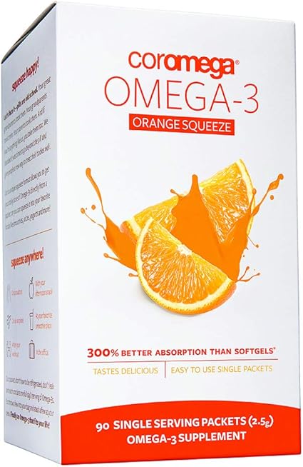 Amazon.com: Coromega Omega 3 Fish Oil Supplement, 650mg of Omega-3s ...