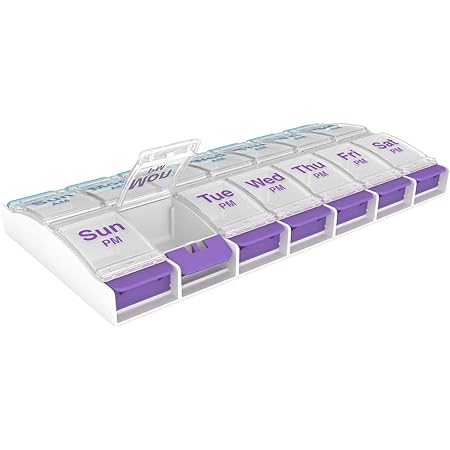 Amazon.com: Weekly Pill Organizer,3-Times-A-Day 7 Day Pill Box Large ...