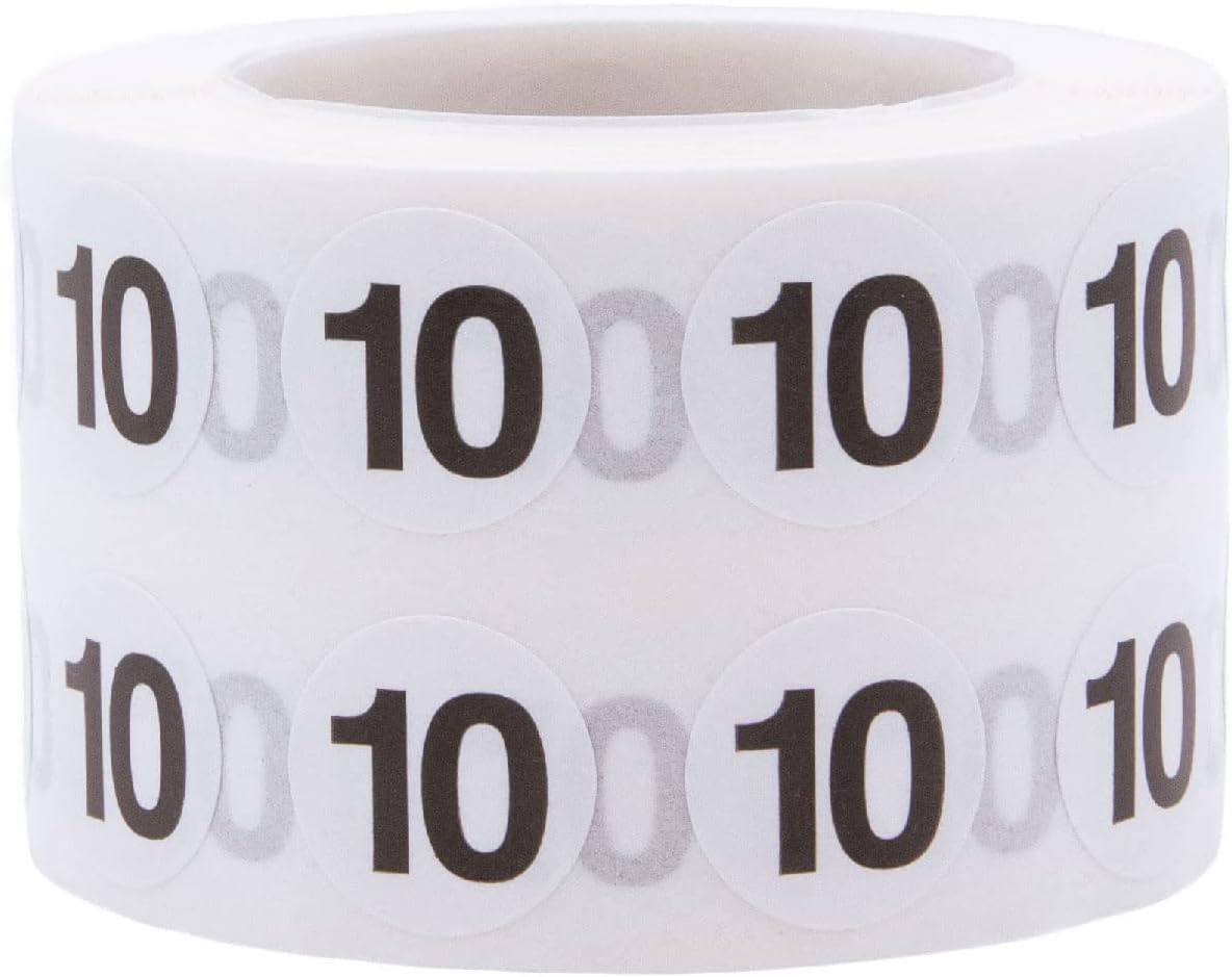 Amazon.com : 4500 Pieces 9 Rolls Circle Number Sticker 1-9 Warehouse ...