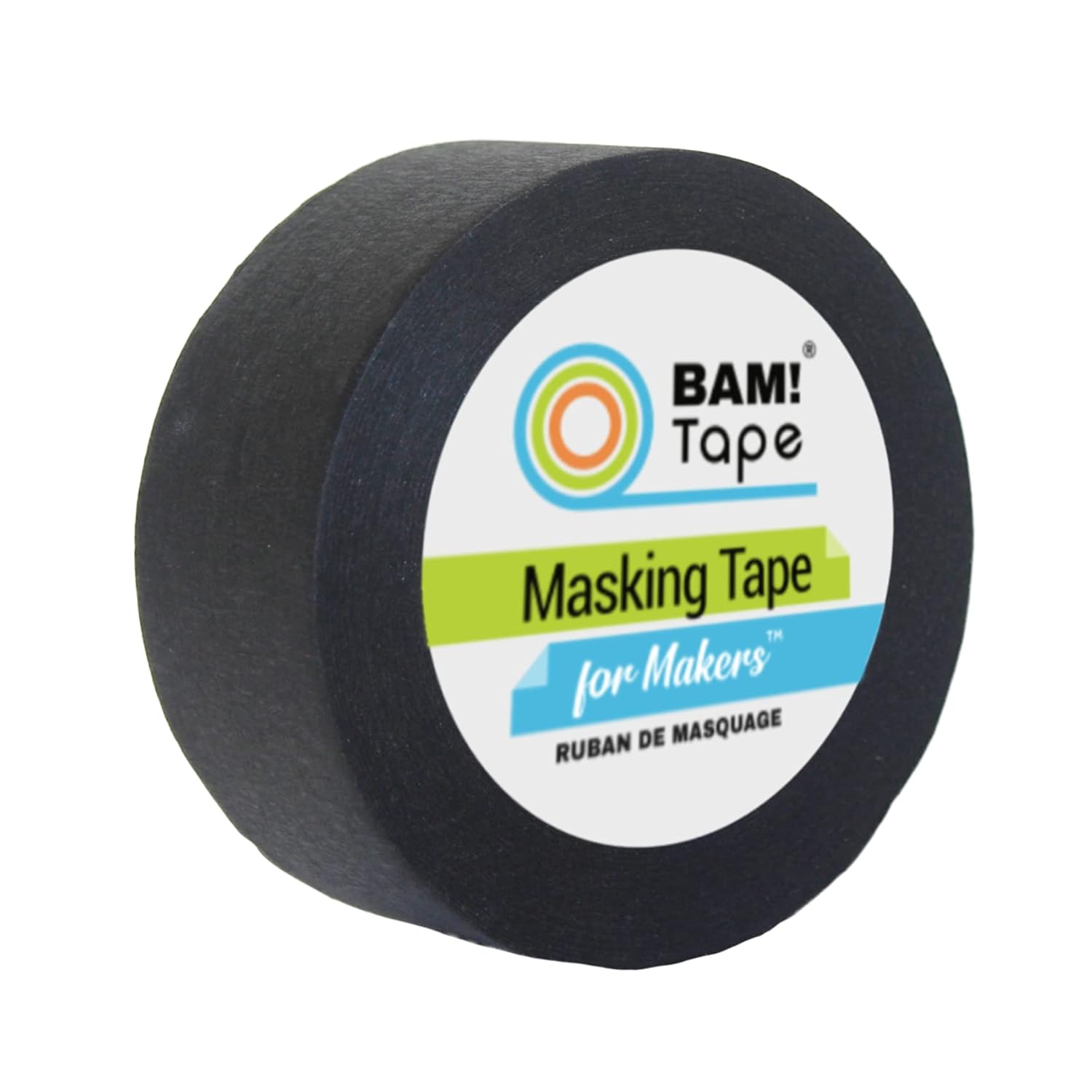 BAM! Tape Black Masking Tape for Makers | 1 roll 2 inch x 60 yd ...