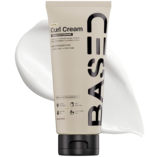 Amazon.com: BASED Curl Cream for Men, Curl Defining Cream for Curly ...