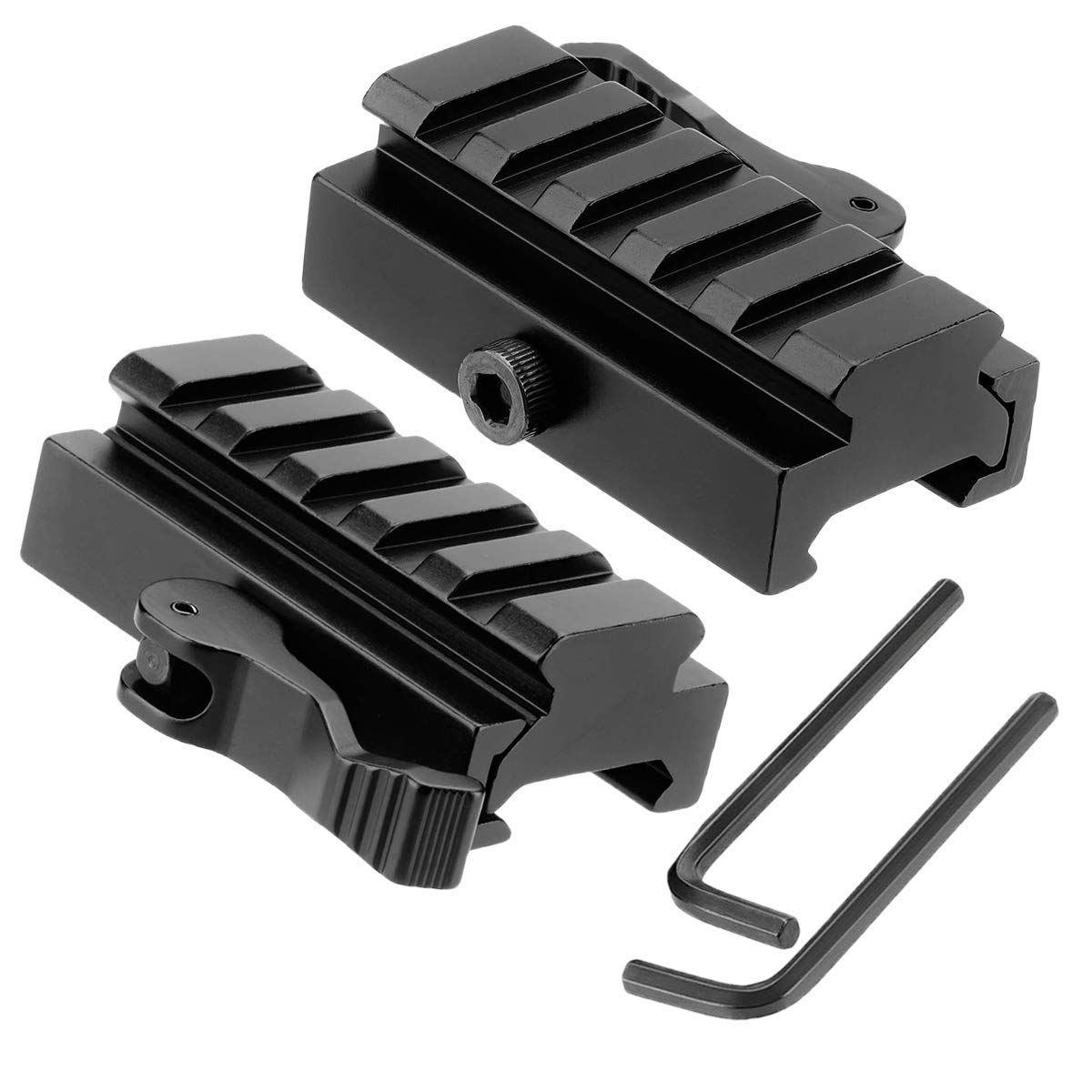 Amazon.com : FAZee Picatinny Riser Mount, 2 Pack 5 Slots Low Profile ...
