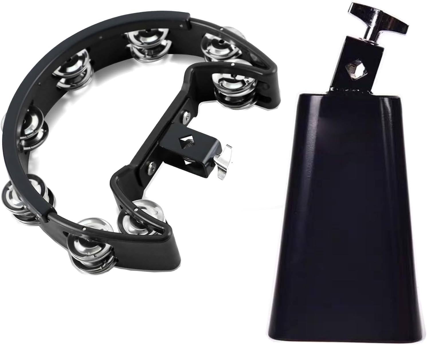 Amazon.com: Tambourine and Cowbell Kit, Drum Set Tambourine with ...
