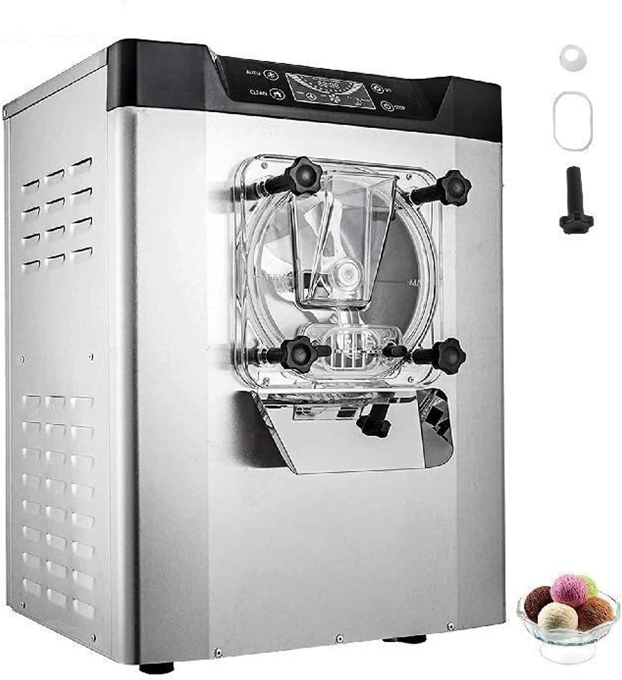 Ice Cream Machine,Table Top Hard Ice Cream Yogurt Maker 20 L/H 1400W ...