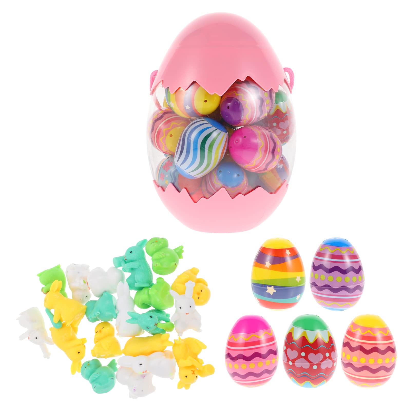 Buy IMIKEYA 18 Sets Mini Toy Filled Easter Eggs Filled with Bunny ...