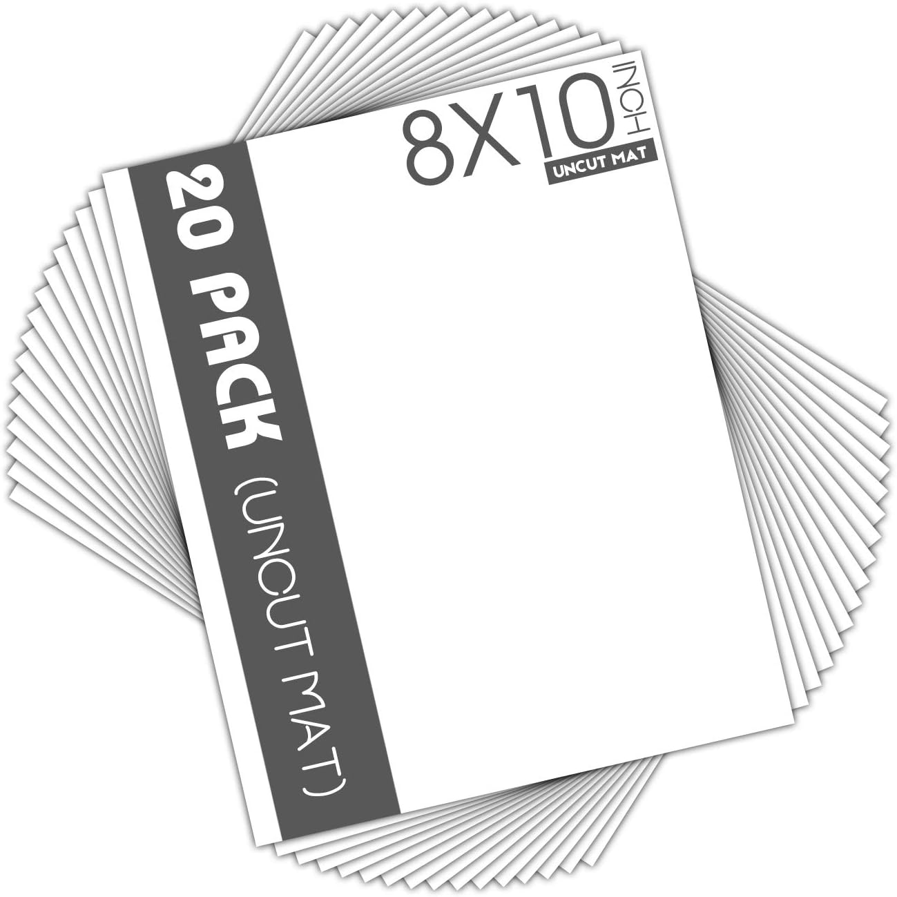 Amazon.com: Mat Board Center, Pack of 20 8x10 Uncut Photo Mats, White ...