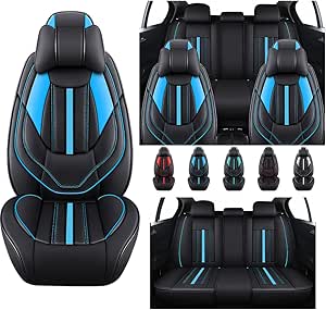 Amazon.com: BOSIDUN Premium Leather Seat Covers for Dodge Challenger ...
