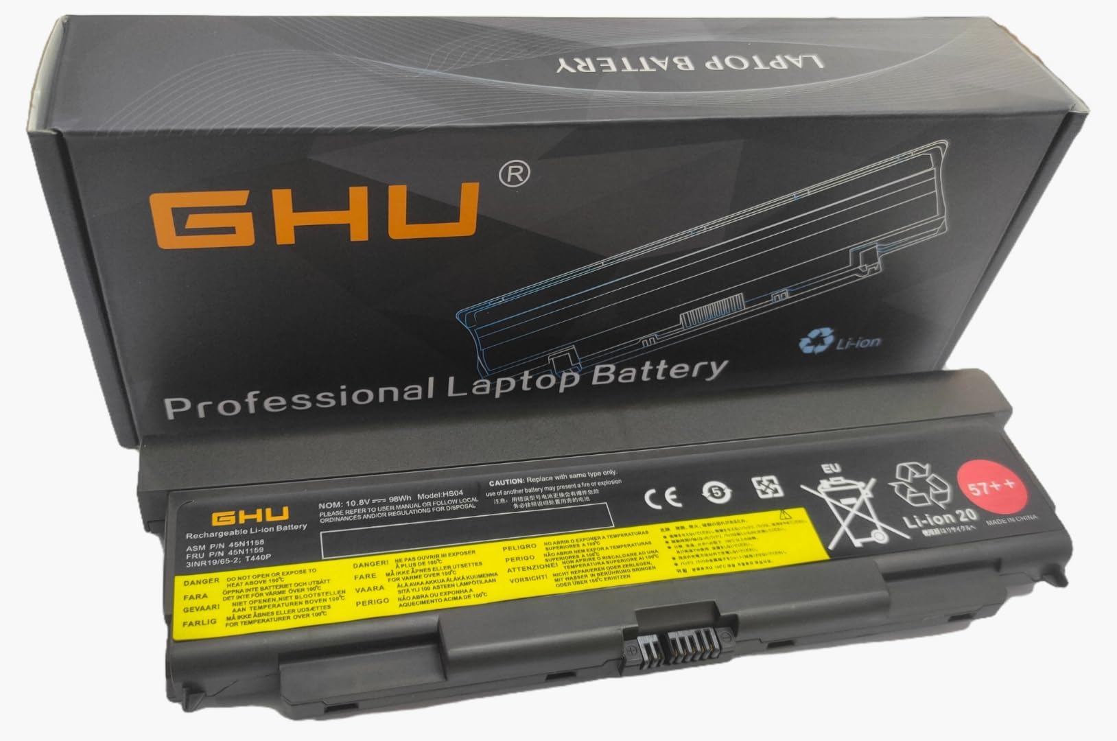 Amazon.com: GHU New Battery 9-Cell 98 WH 57++ Replacement for 0C52864 ...