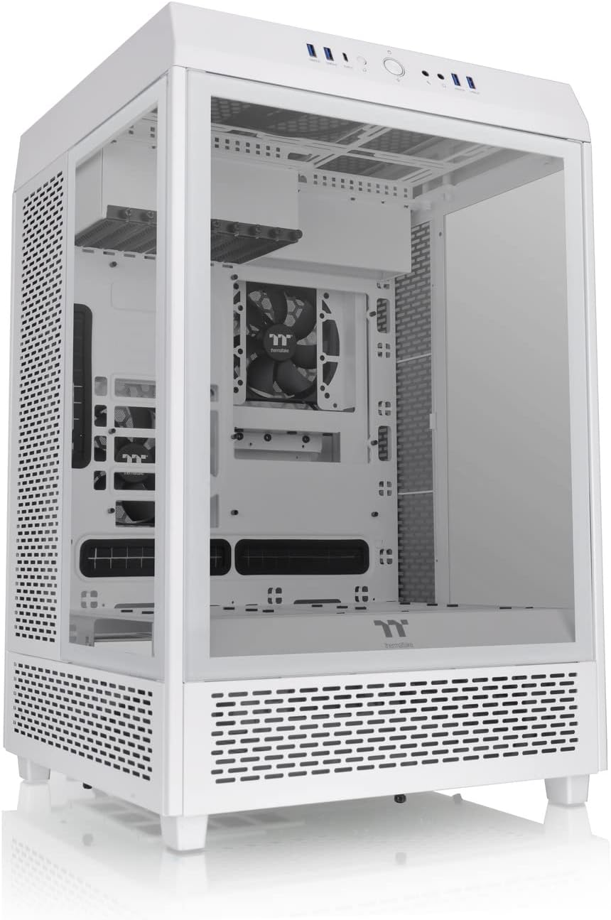 Thermaltake The Tower 500 Tempered Glass Mid Tower E-ATX Case Snow ...
