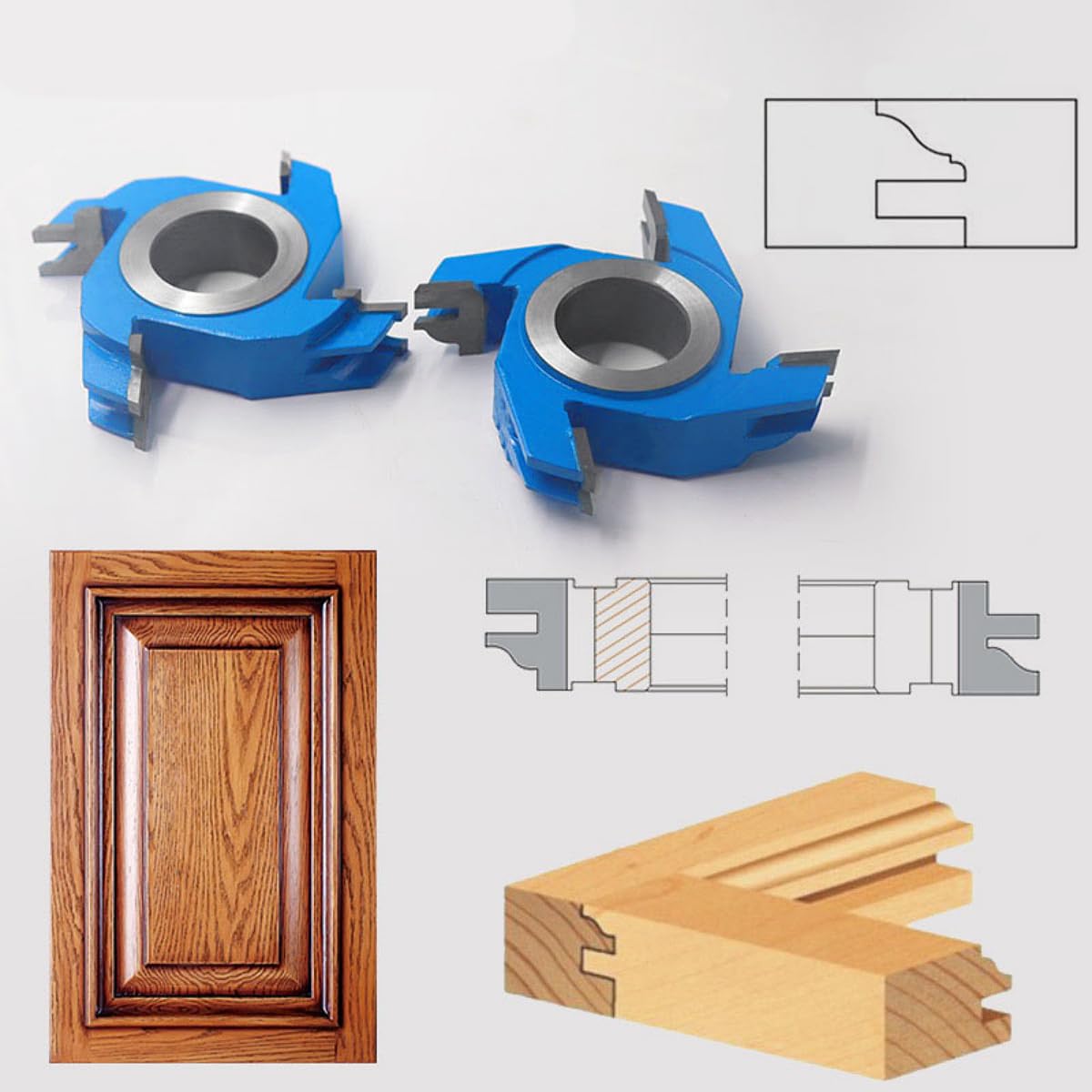 Cabinet Door Shaper Art Deco Cabinet Door Shaper Cutter Set 3 Piece
