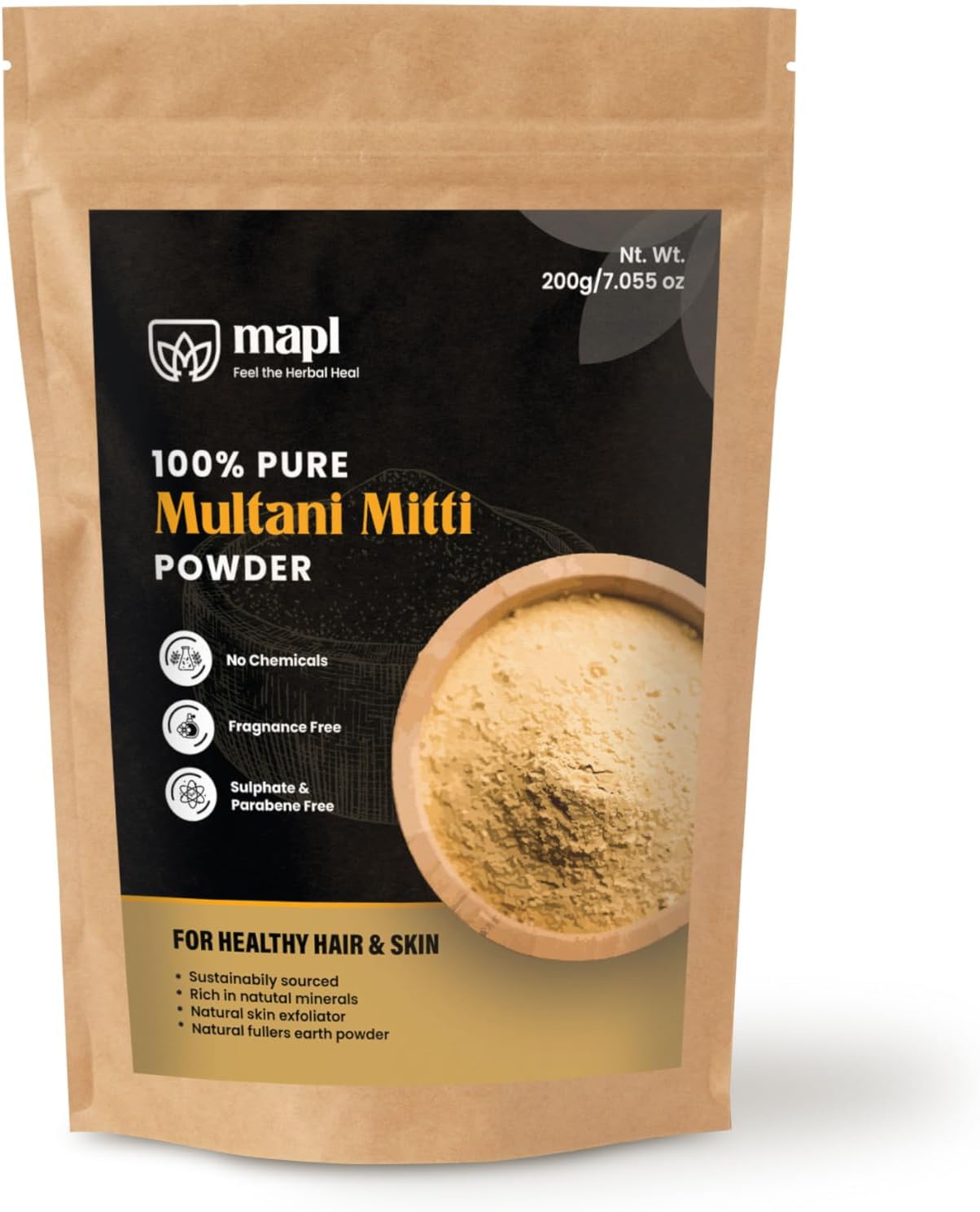 Amazon.com : Skin Elements Fuller’s Earth (Multani Mitti) & Turmeric ...