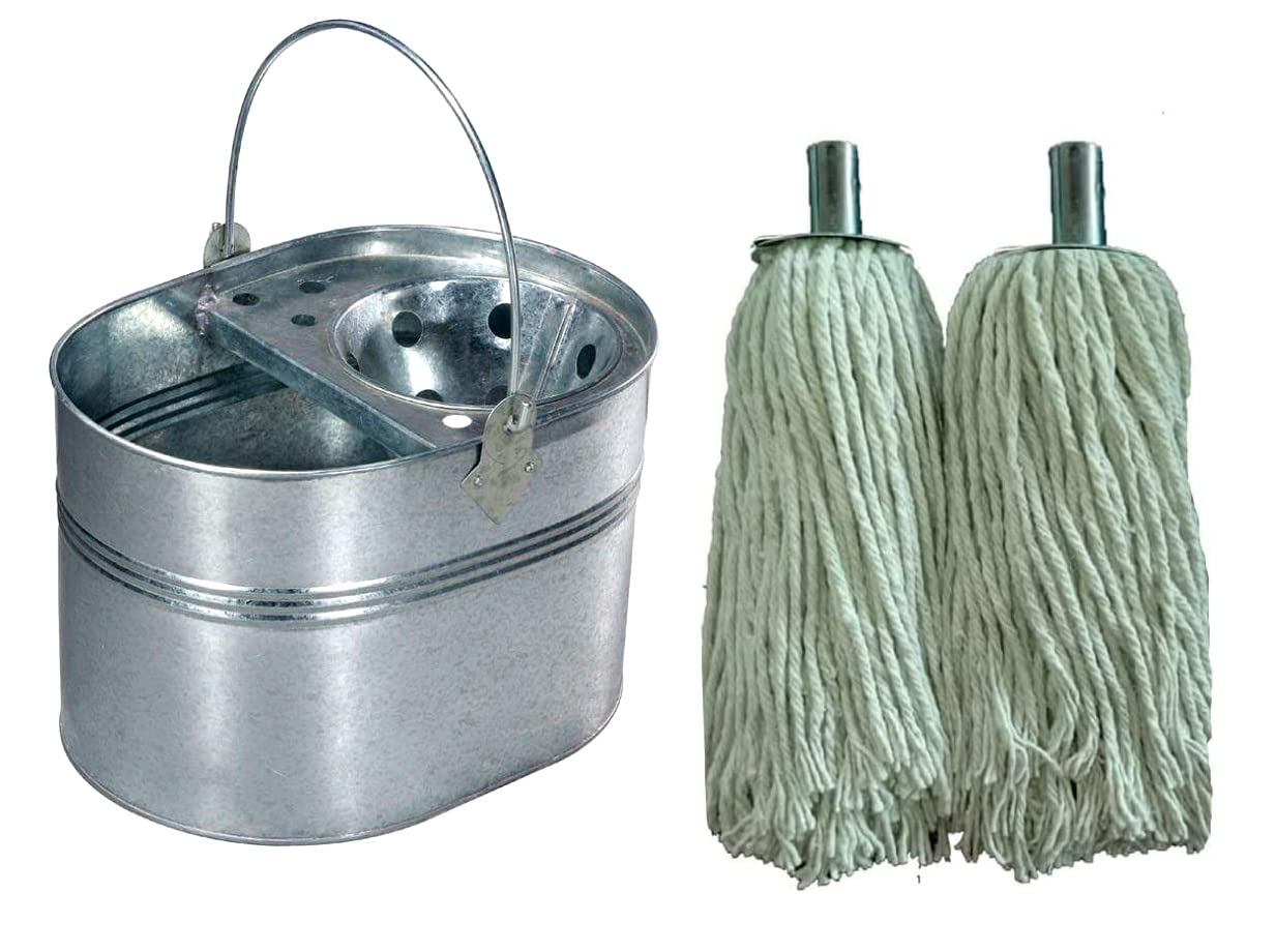 Best House 15 Litres Heavy Duty Industrial Galvanized Steel Metal Mop ...