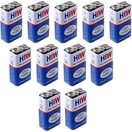 MAND hi-waote 6F22 29312 HW Long Life Zinc Carbon Battery Hi-Watt (Pack ...