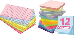 Amazon.com : Taja 3x3 Sticky Notes and 4x6 Sticky Notes Pad, Perfect ...