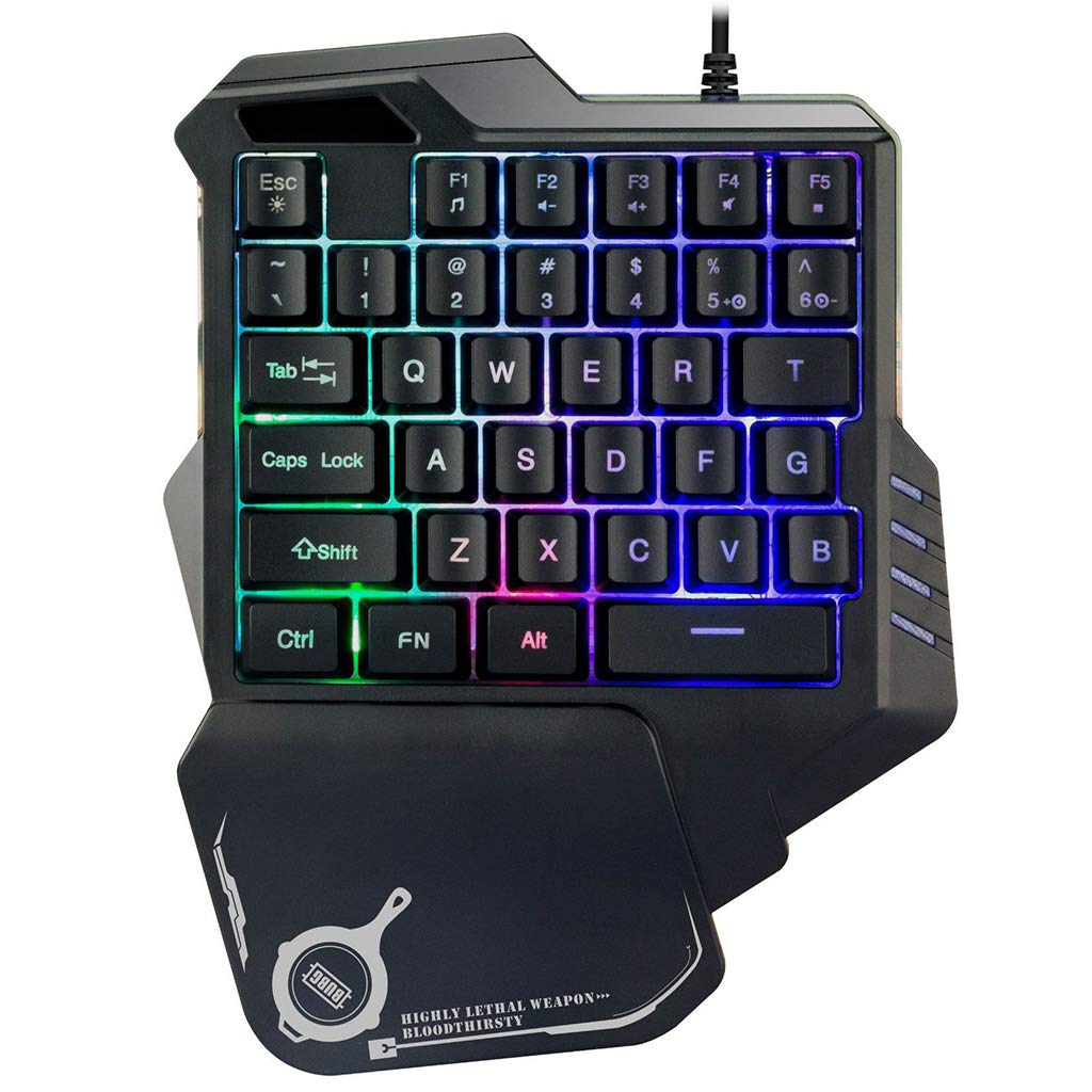 Amazon.com: PC One-Handed Keyboard Ergonomic Mechanical Gaming Keypad ...