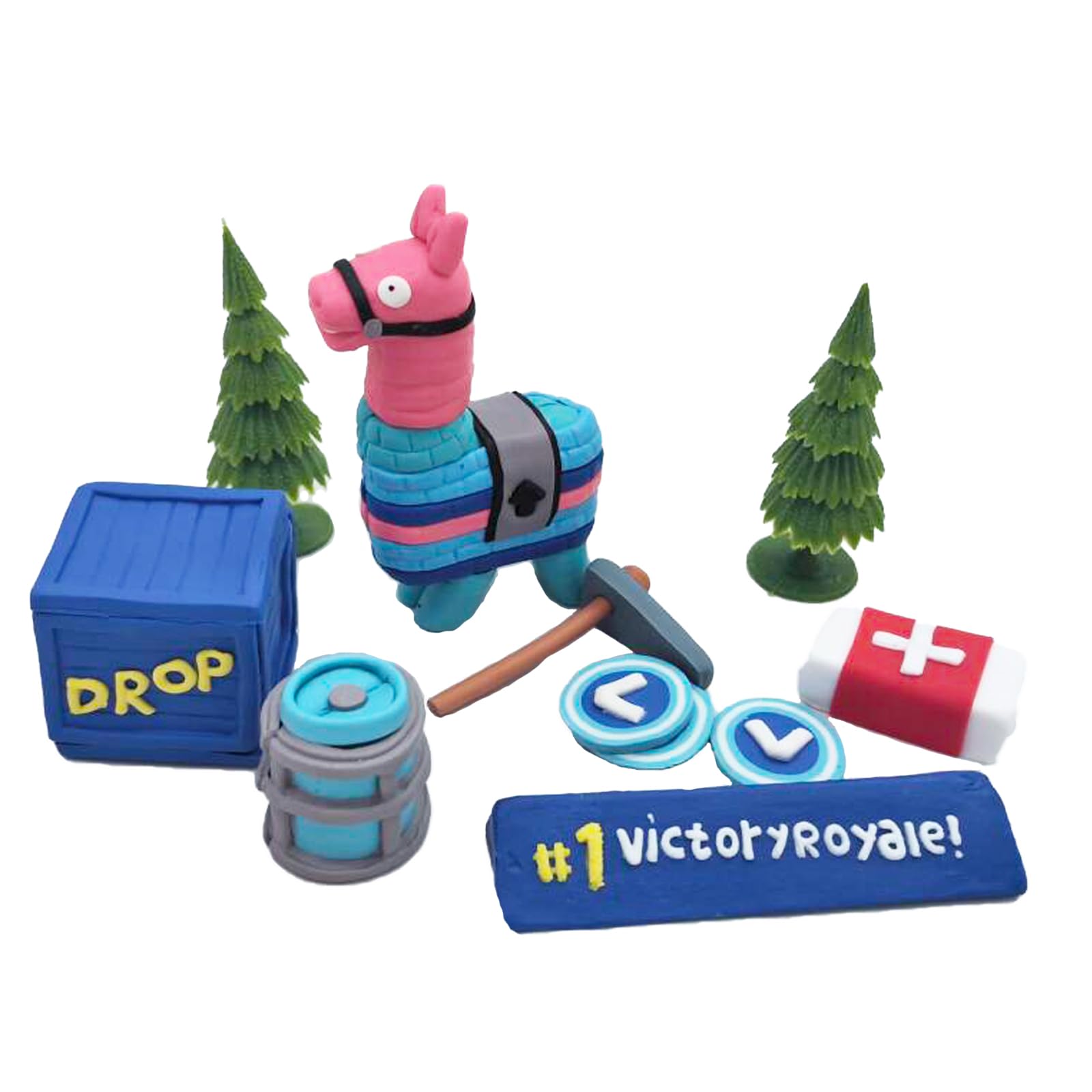 Amazon.com: 11Pcs Video Game Cake Toppers Battle Royale Llama Boys Cake ...