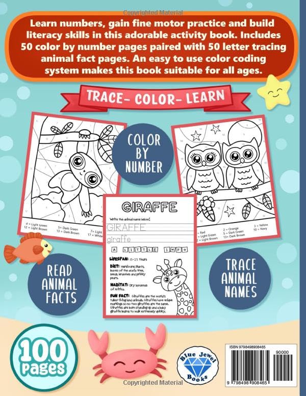 Snapklik.com : Animal Friends Color By Number: Cute Animal Coloring ...