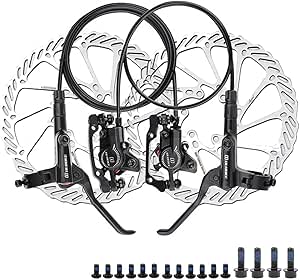 Mountain Bike Hydraulic Brake Set 2-Pistons MTB Hydraulic Disc Brakes ...