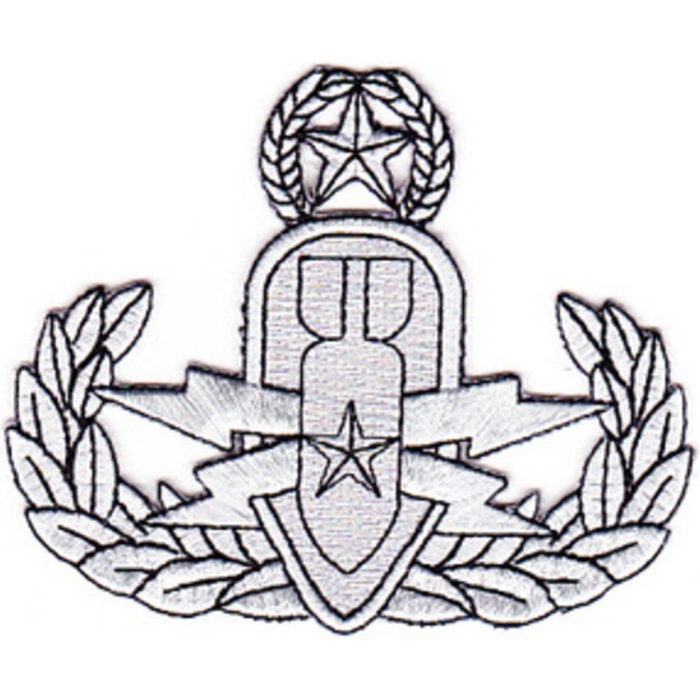 Amazon.com: Eod Explosive Ordnance Disposal Master Badge Silver Patch ...