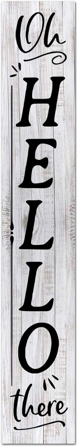 Amazon.com: Large Vertical Wooden Outdoor Indoor Welcome Sign For Front ...