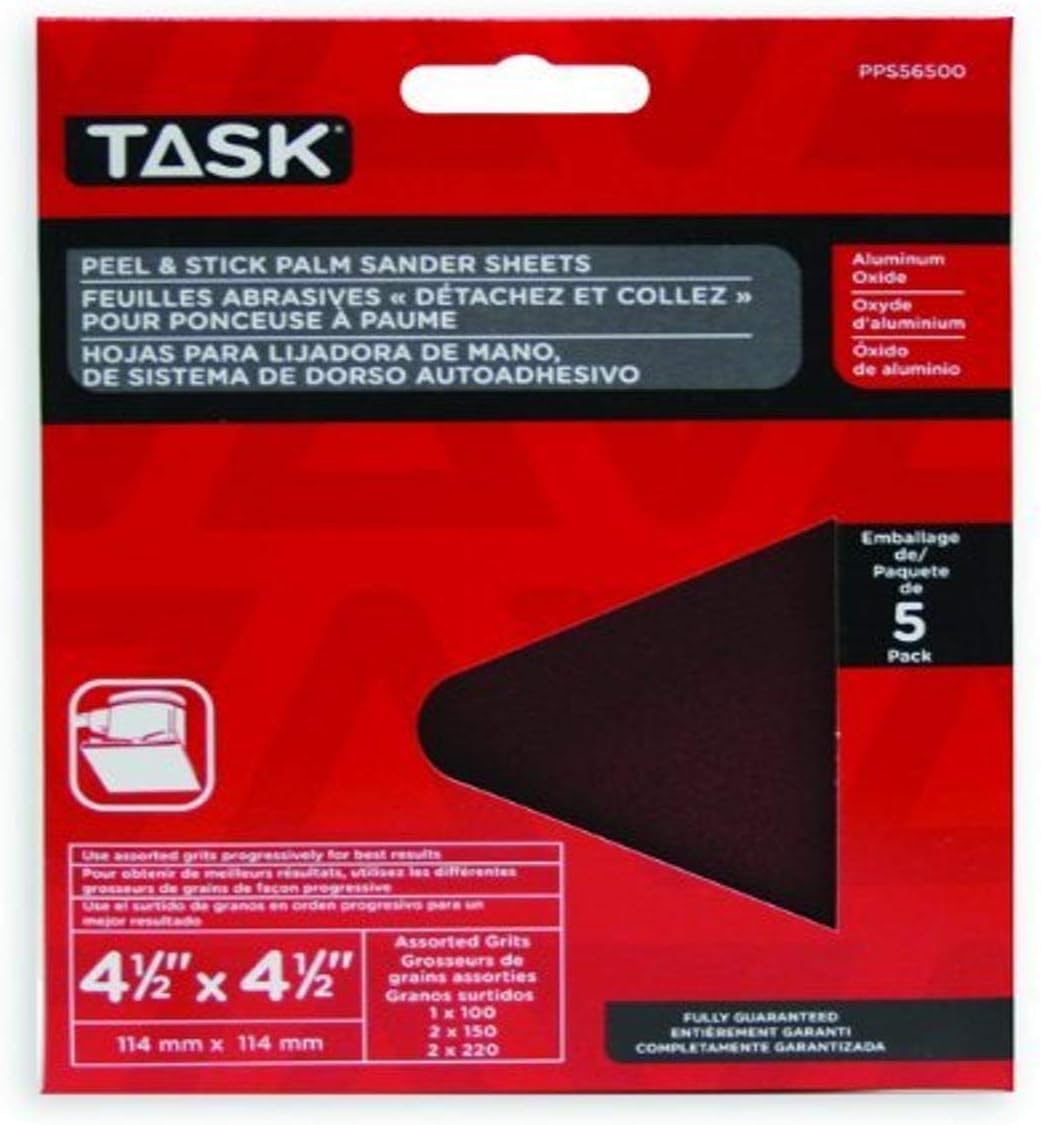Task PPS56500 Peel and Stick Palm Sander Sheets - Detail Sander Paper ...