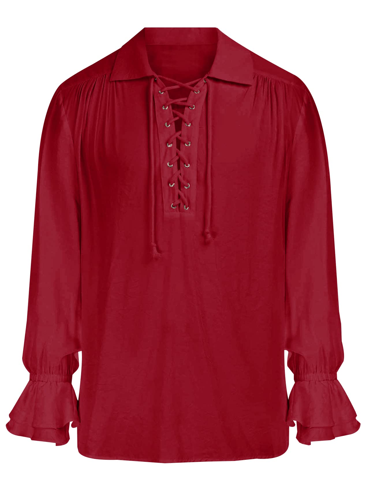 Snapklik.com : Mens Pirate Viking Shirt Colonial Ruffle Puffy ...