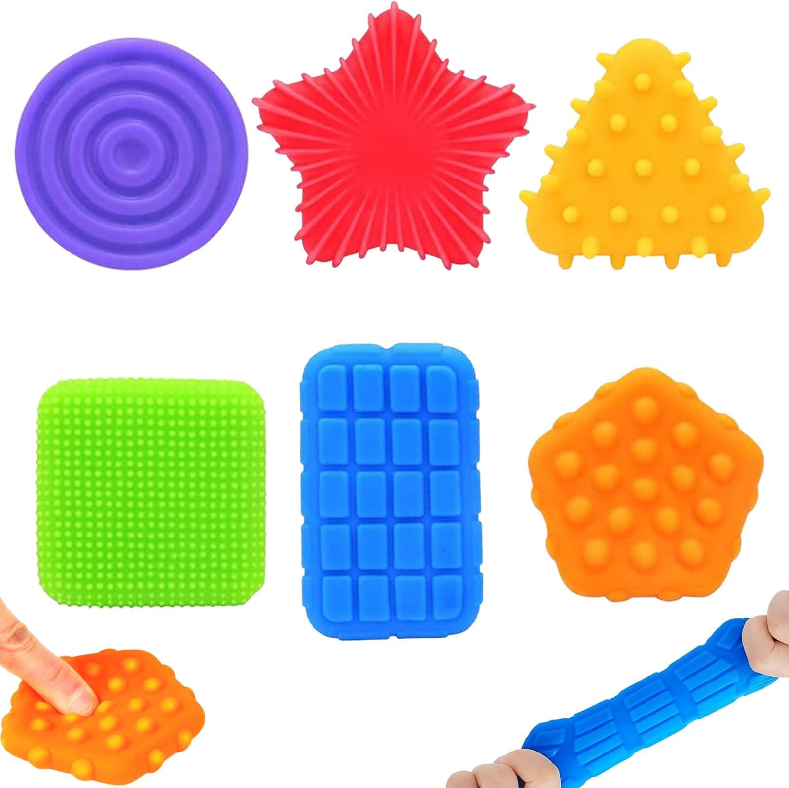6 PCS Sensory Toys for Autism, Sensory Toys, Texture Shape Sensory ...