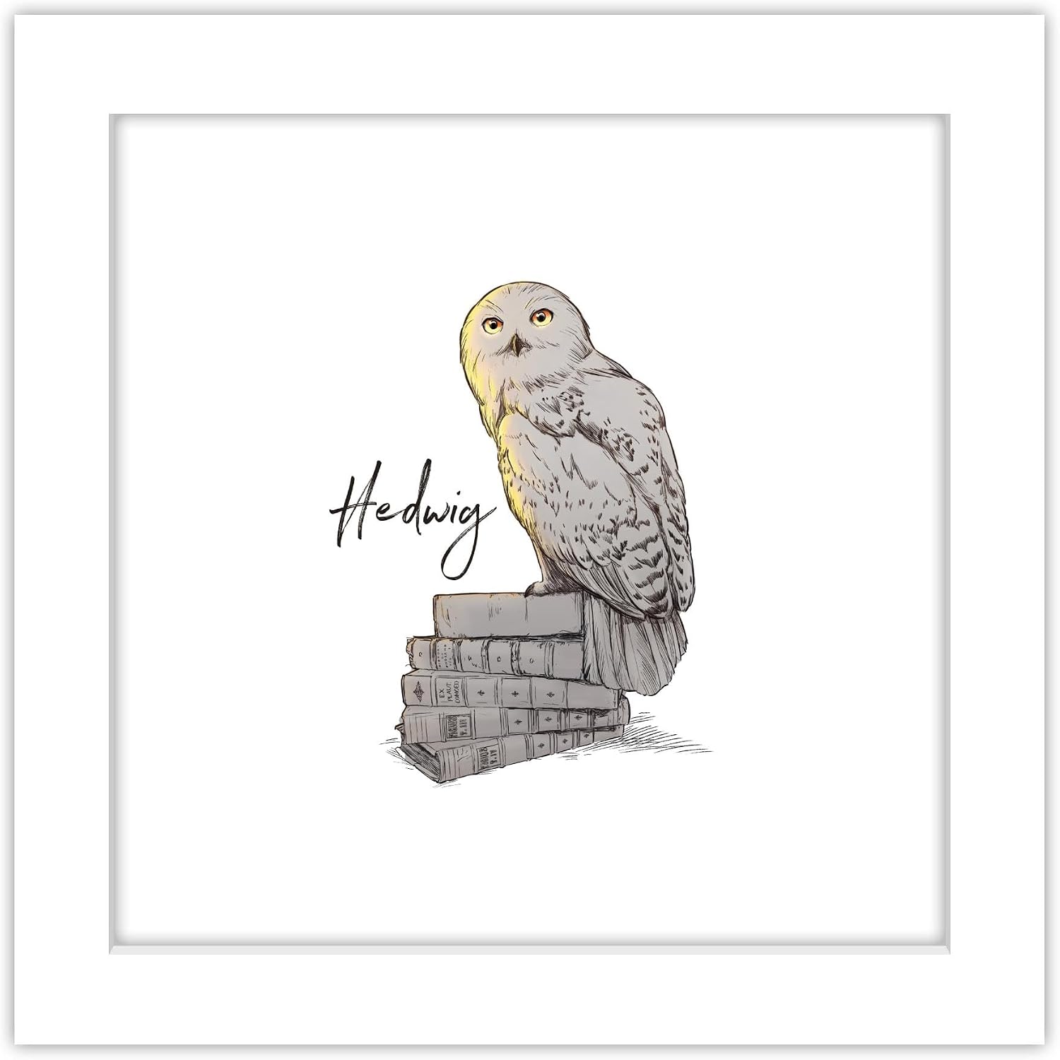 Amazon.com: Gallery Pops Harry Potter - Glimmer Hedwig Wall Art, White ...