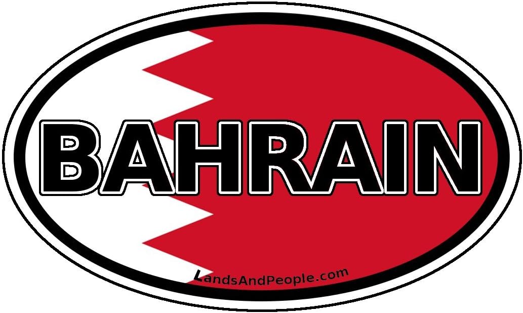Amazon.com - Bahrain Flag Car Bumper Sticker Decal Oval