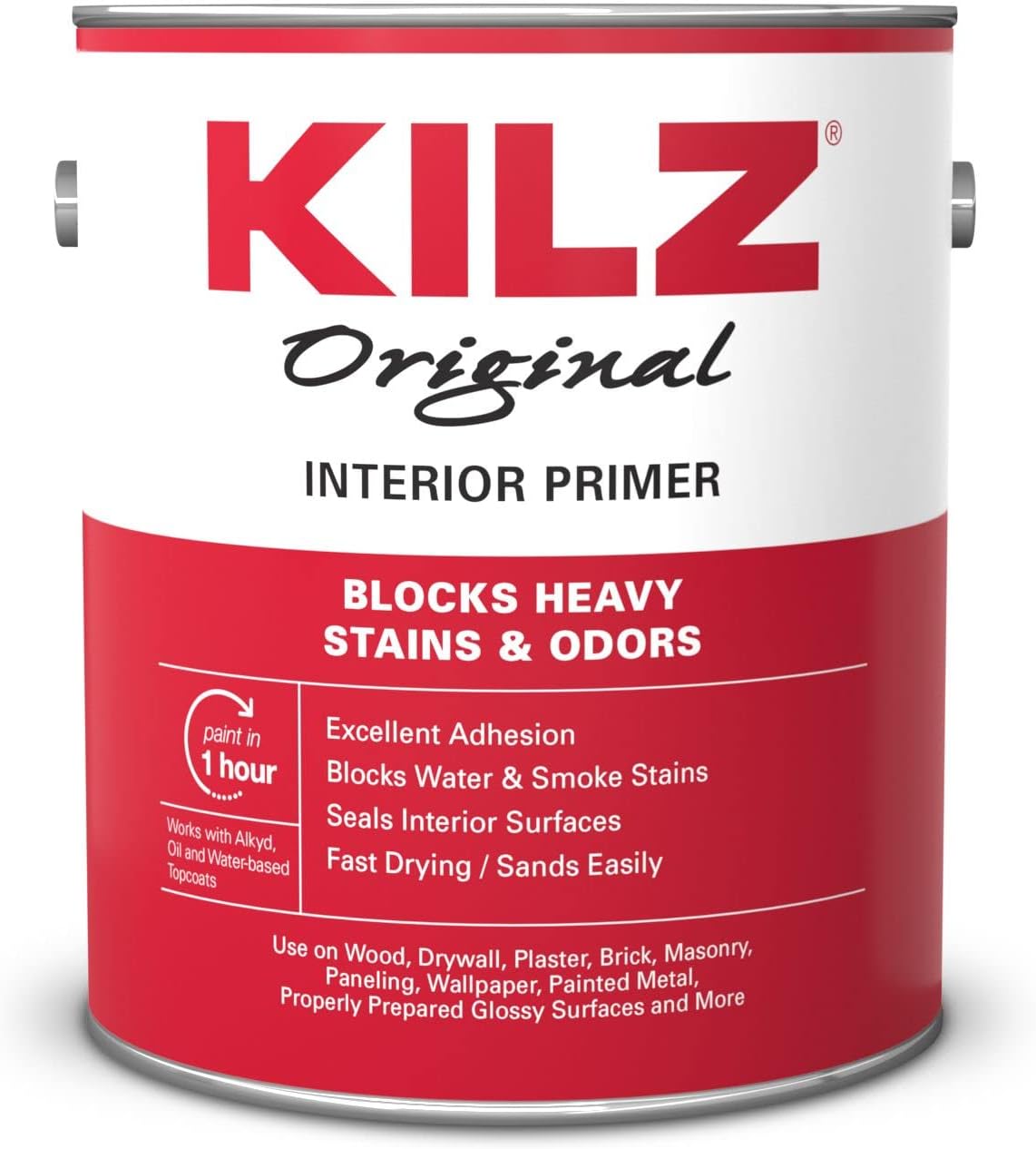 KILZ Original Low Odor Primer, Interior, 1 Gallon - House Primers ...